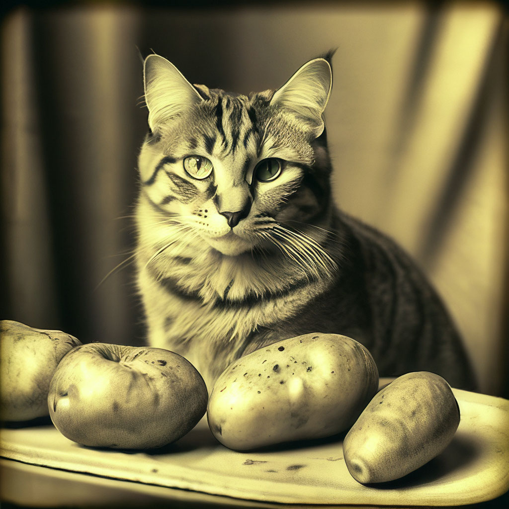 "Cat potato" — image created in Shedevrum