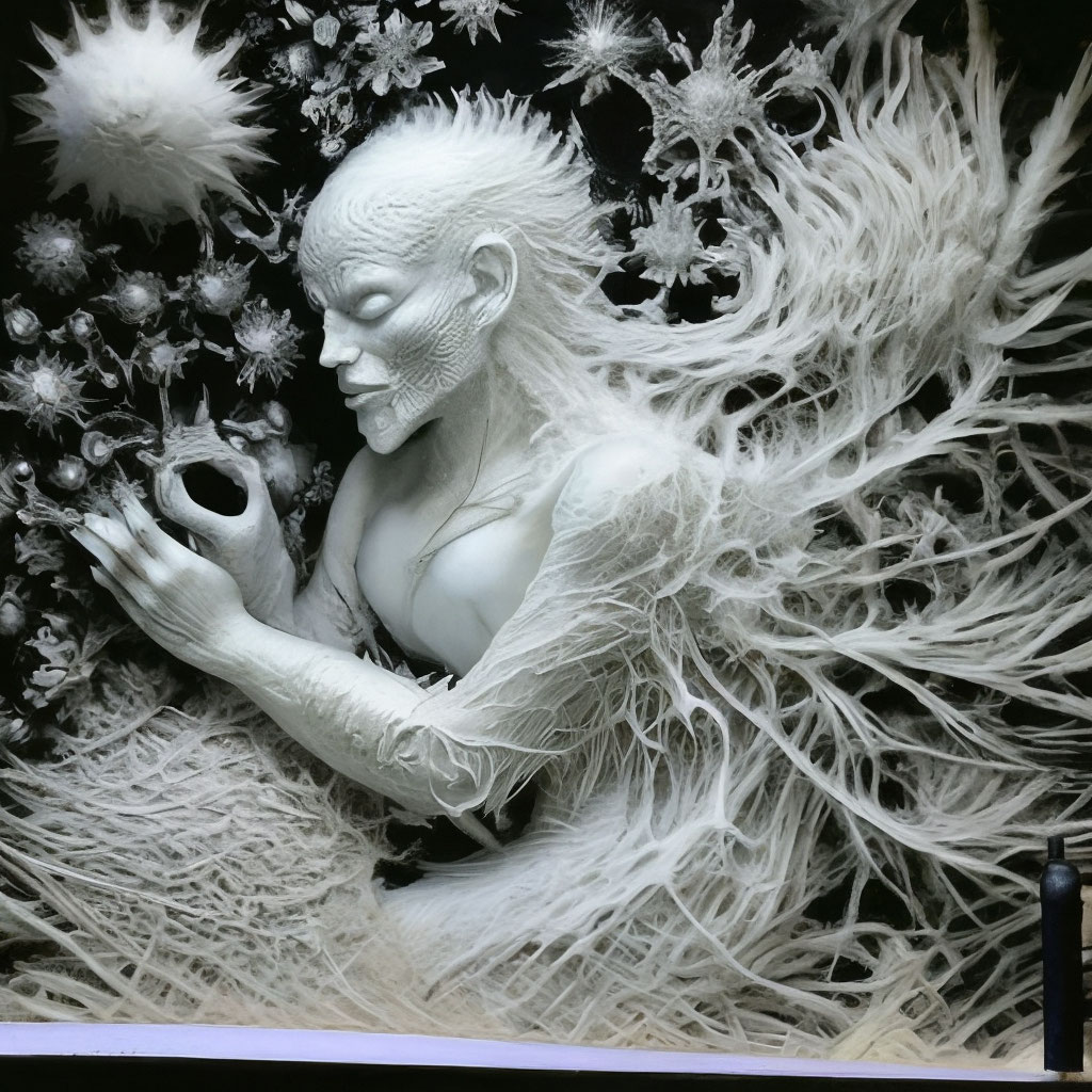 "Monster of ectoplasm, fractal flakes, super detail, hard contour ...