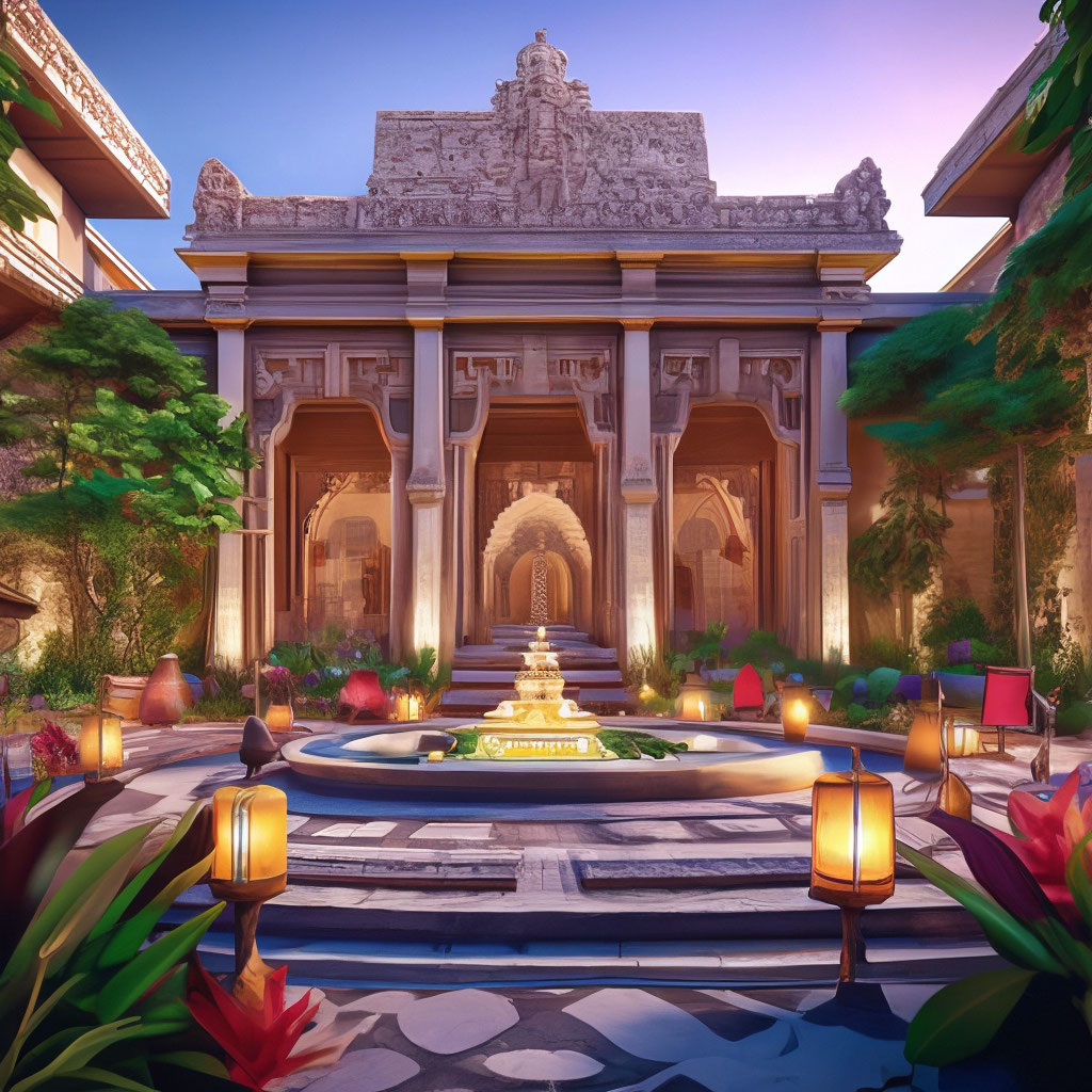 "Ancient palace in Mayans style elemental bas-relief Polynesian tattoo ...
