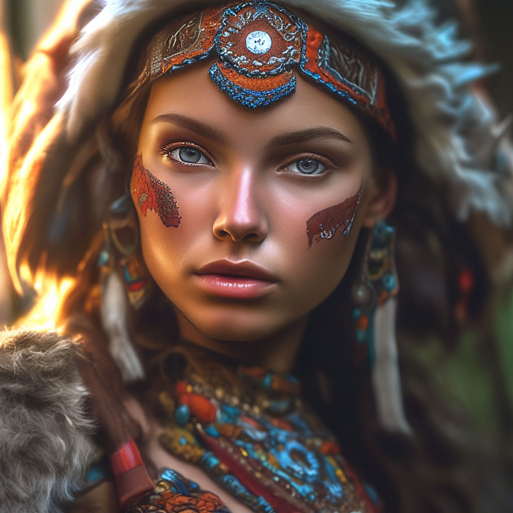"Realism.professional photo. incredibly beautiful girl 'primitive ...