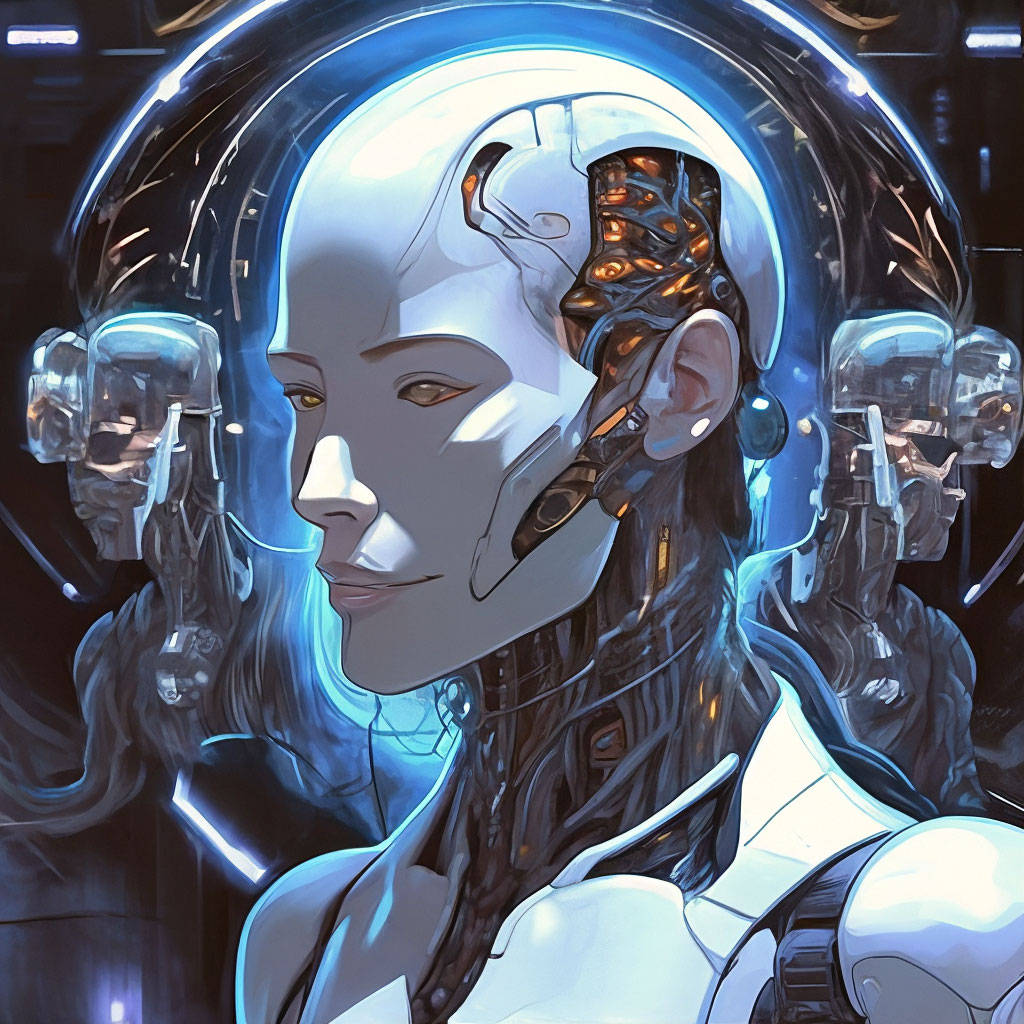 "Draw transhumanism" — image created in Shedevrum
