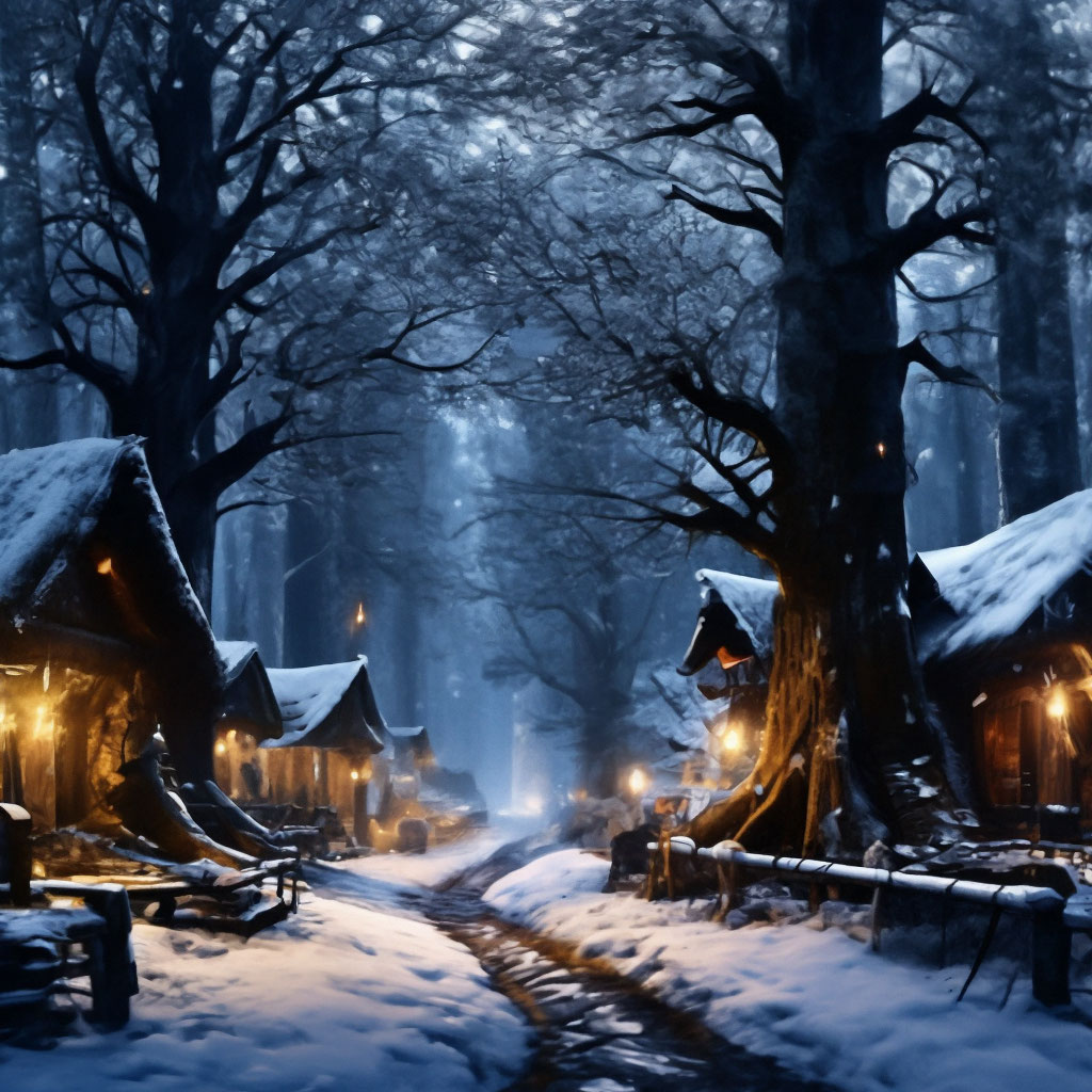 "Holidays at night in a settlement of residents living in a fabulous ...