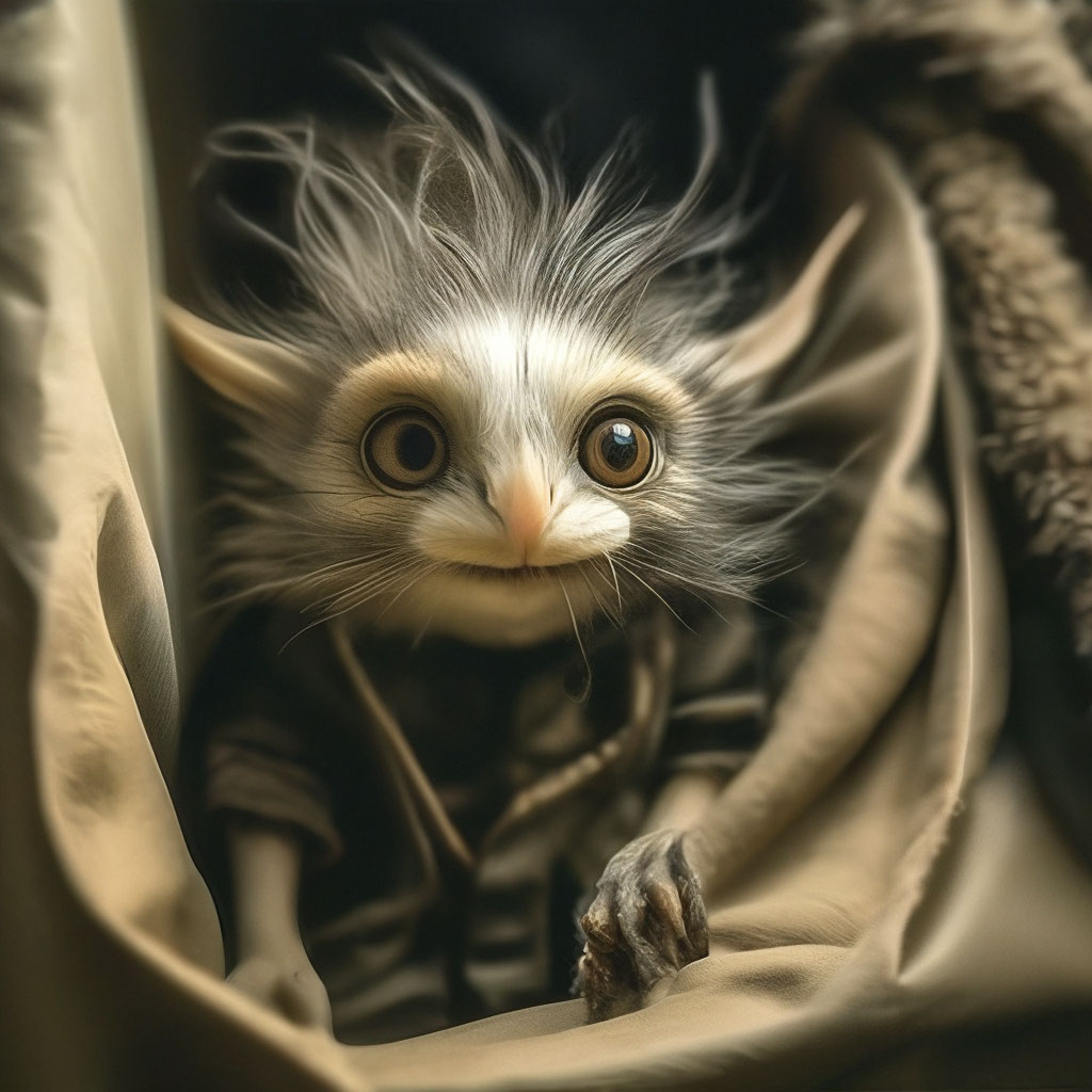 "Shurshik is a strange oval creature, kind, with thick, tousled hair ...