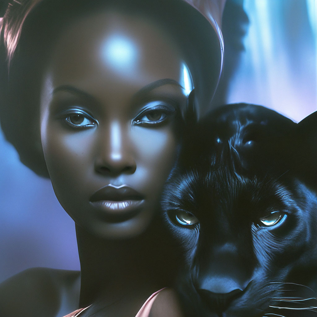 "A cryptic hybrid of a dark-skinned beauty and a black panther" — image ...