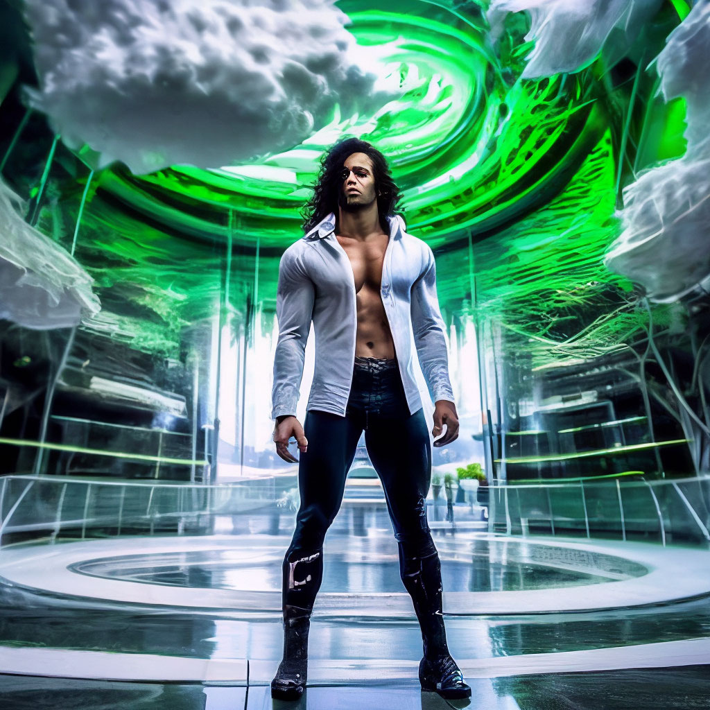 "Professional photo, full-length men, green eyes, sharp cheekbones ...