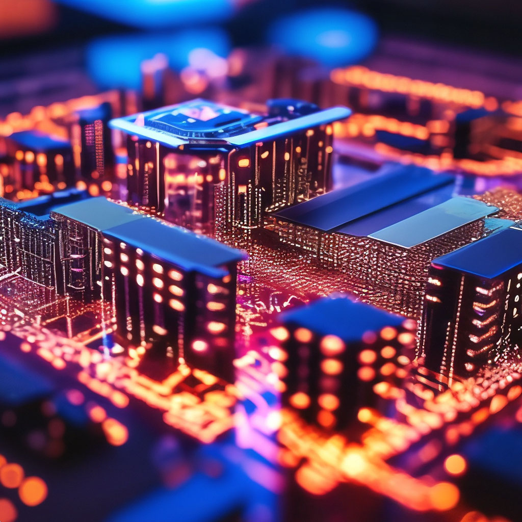 "Quantum computing neural networks, professional photo, 30mm lens ...