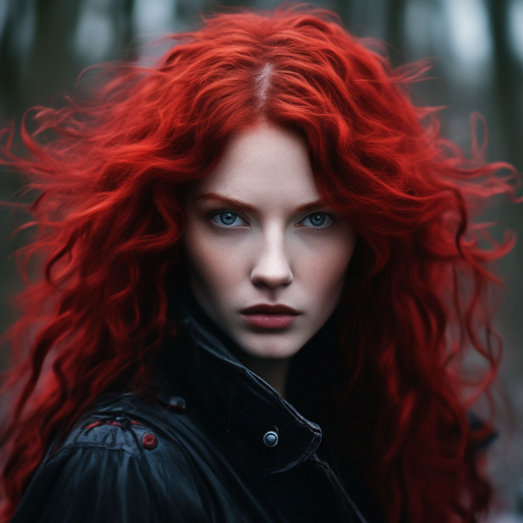 "The red - haired beast" — image created in Shedevrum
