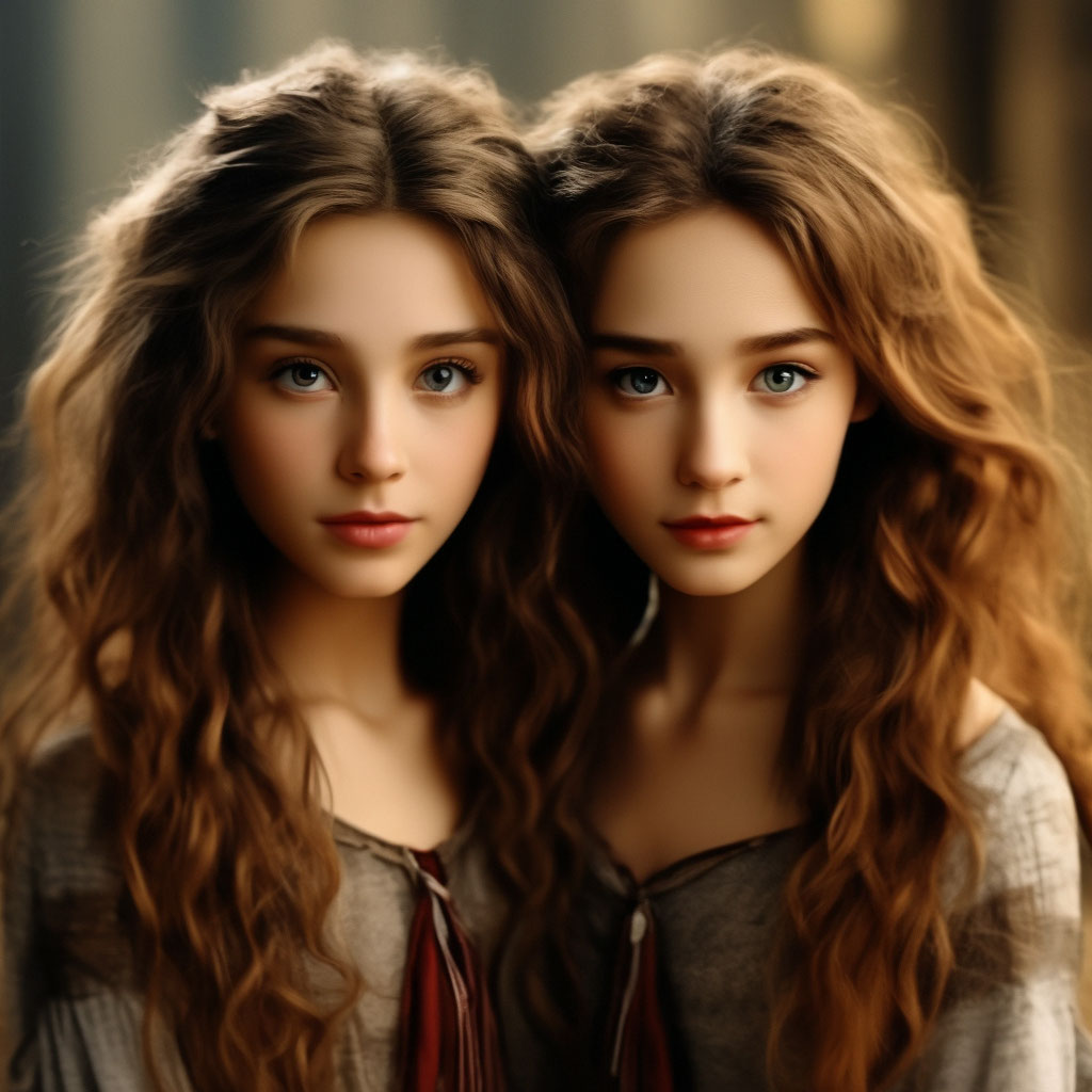 "Because we are sisters :3" — image created in Shedevrum