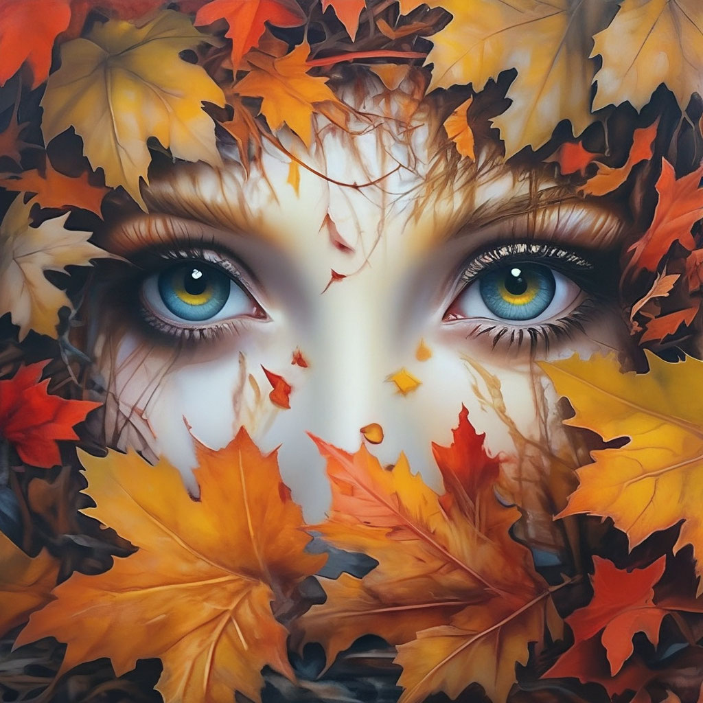 "Autumn through the eyes" — image created in Shedevrum