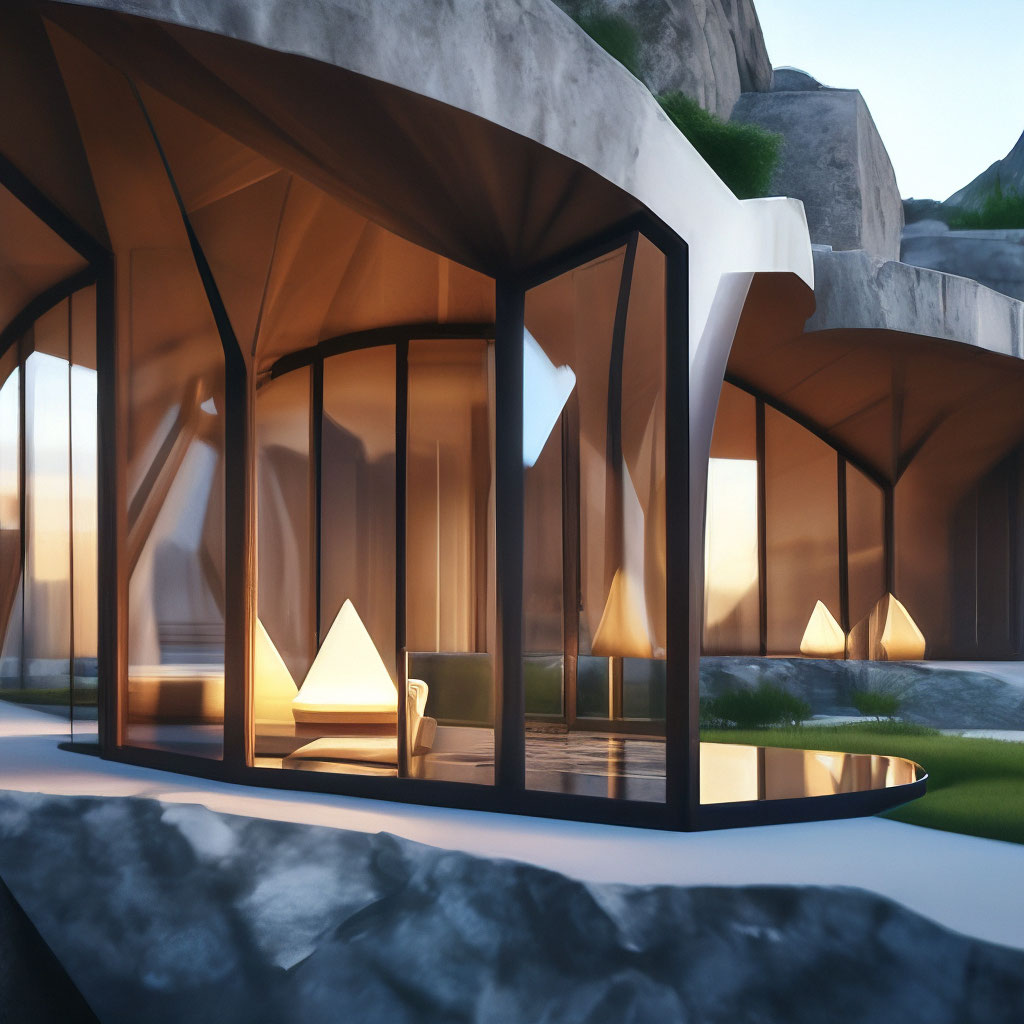 "Sublimation of two cubes through a glass teardrop - shaped transparent ...