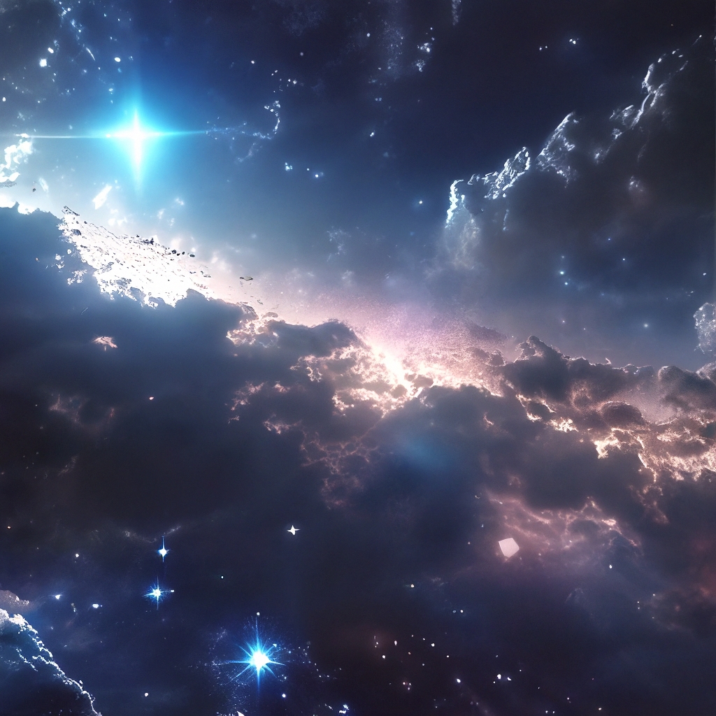 "Distant space, galaxies, stars, nebulae, professional photo, 4k ...