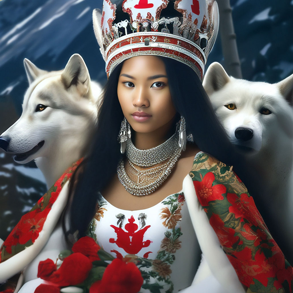 "Queen of canada, beautiful inuit girl, animal symbols of canada ...