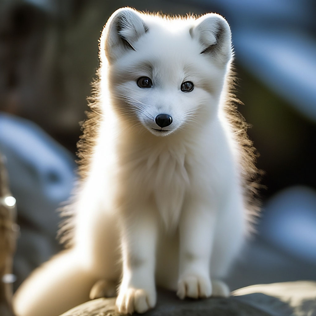 "A small Arctic fox puppy, or polar fox (Lat. Vulpes lagopus, [syn ...