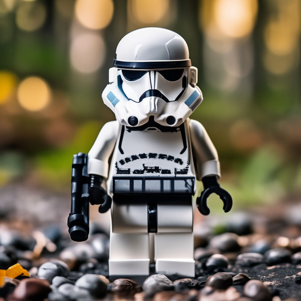 "Lego Stormtrooper" — image created in Shedevrum