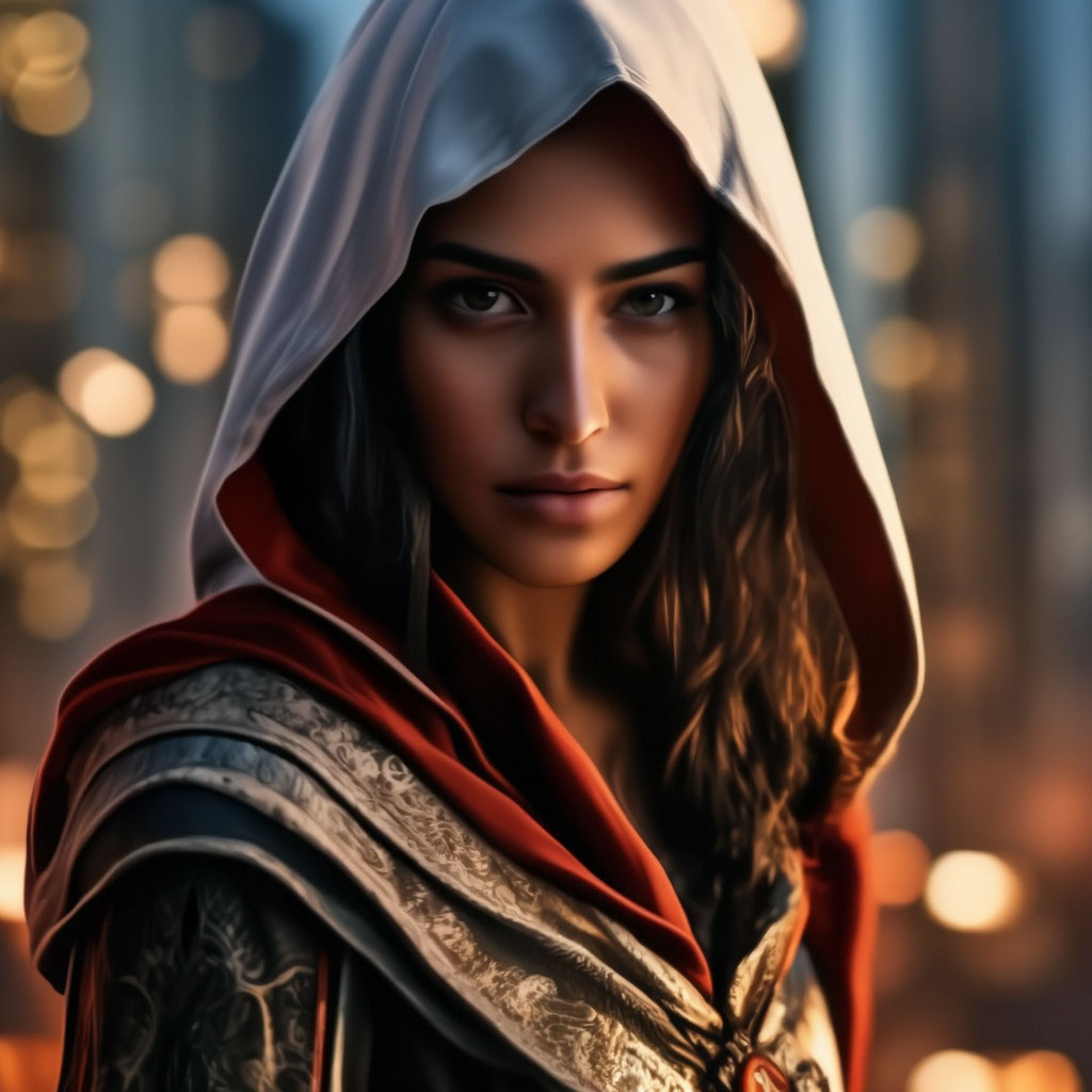 "Shahira from assassin's creed, in the style of tj drysdale, kinuko y ...