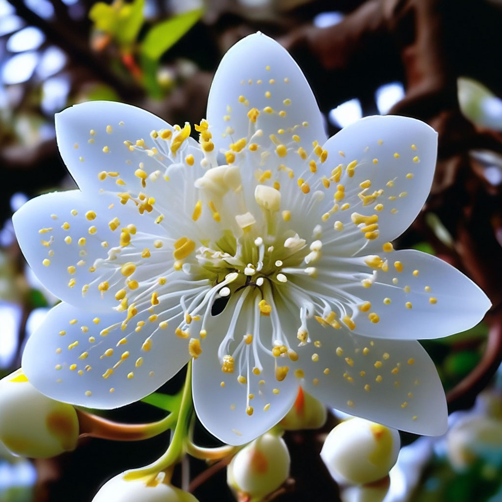 "The white flowering tree of the il Maho Malu Pagoda, the Tibetan tree ...