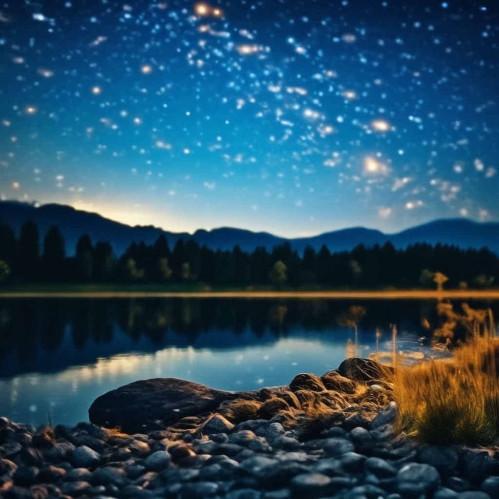 "Night starry sky, aesthetically pleasing, beautiful, realistic ...