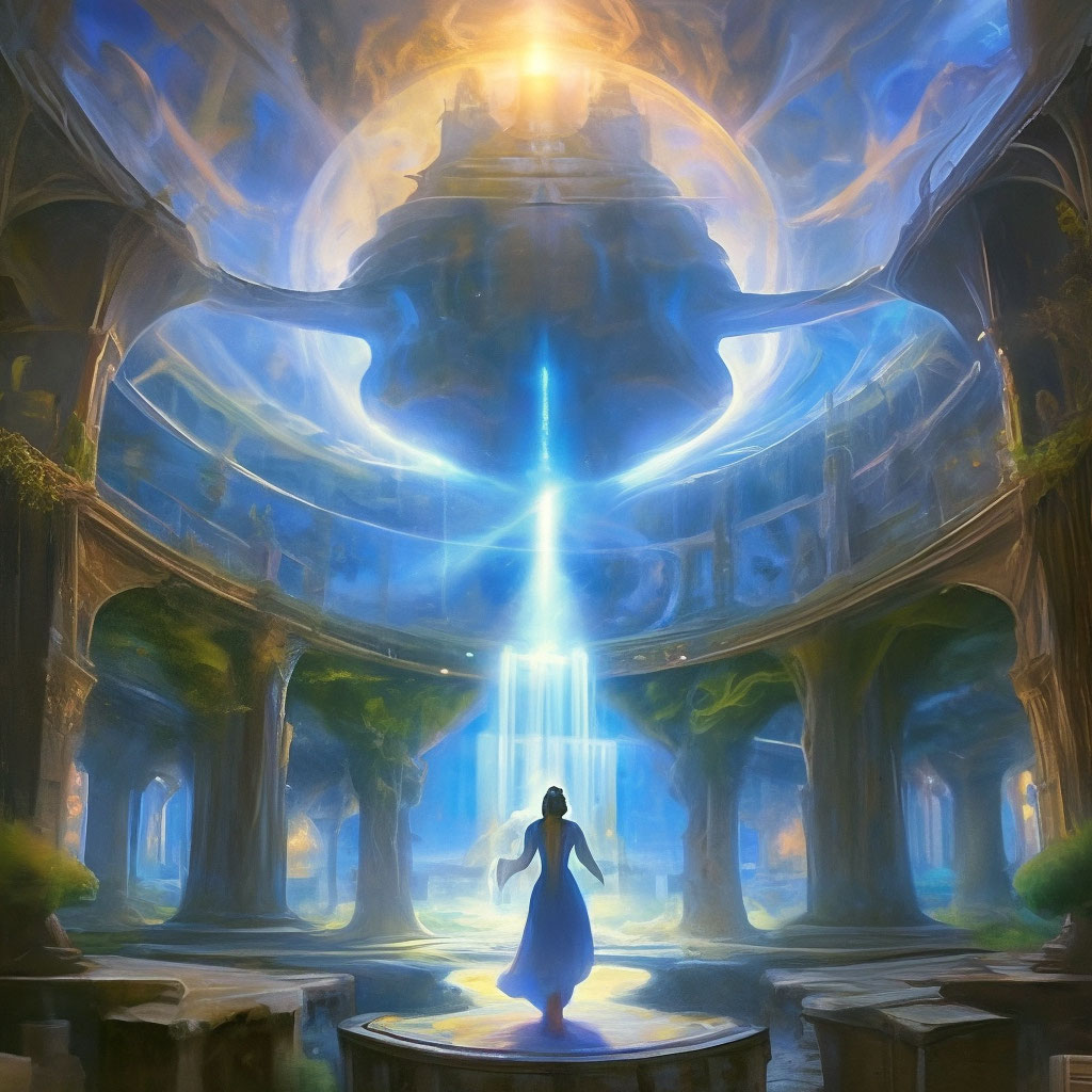 "The Ethereal world and its inhabitants" — image created in Shedevrum