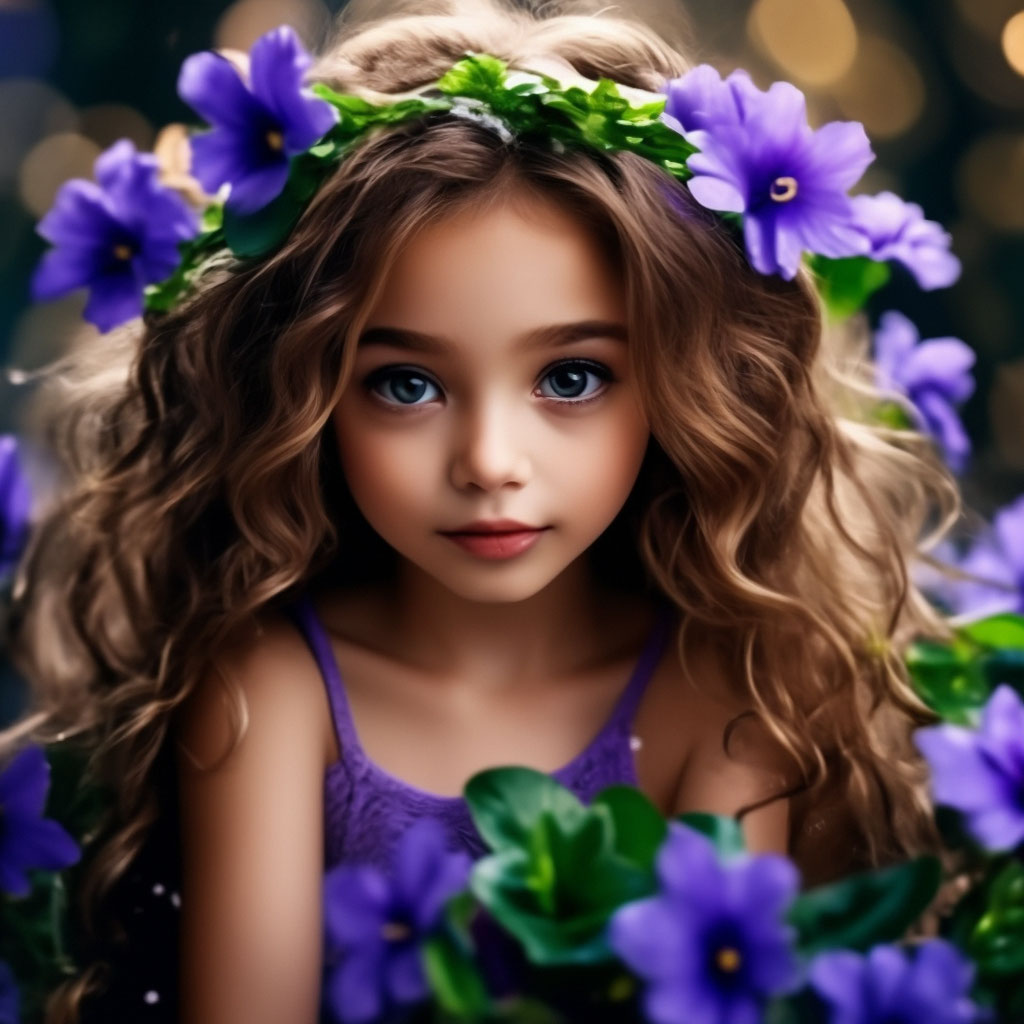 "Mega-small, super-beautiful girl, epic photo, a girl sitting inside a ...
