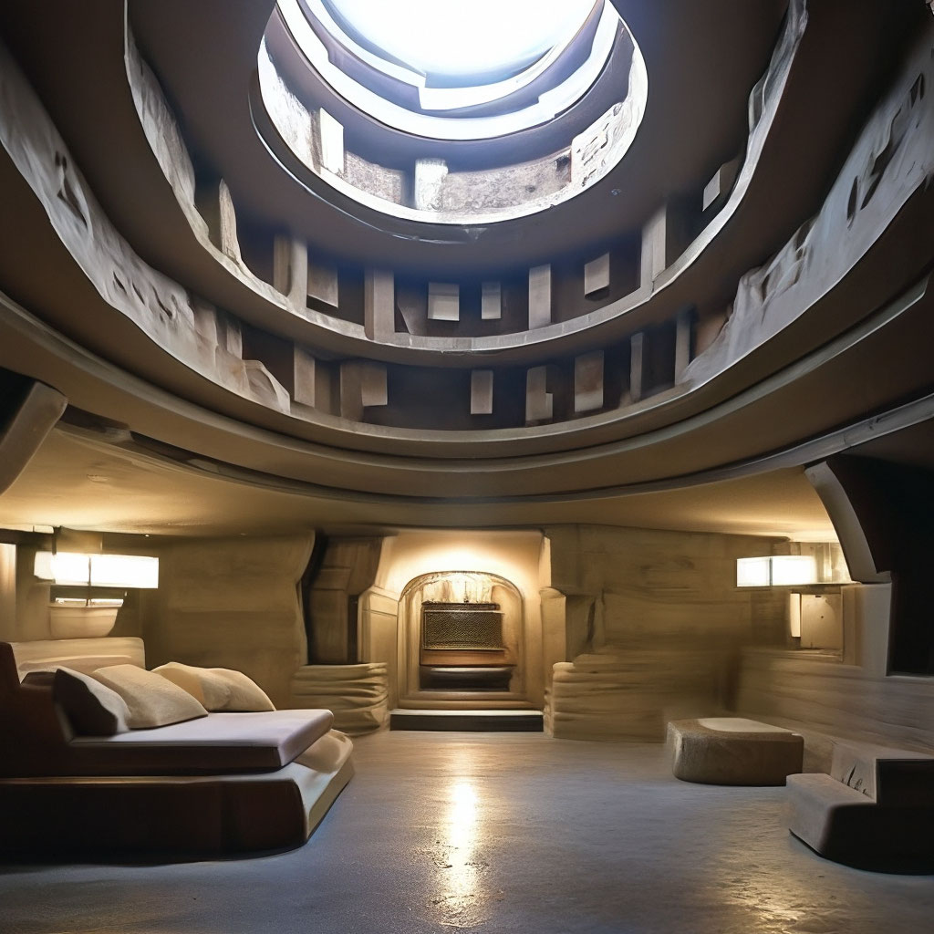 "Fear of retribution drives the elite into underground bunkers" — image ...