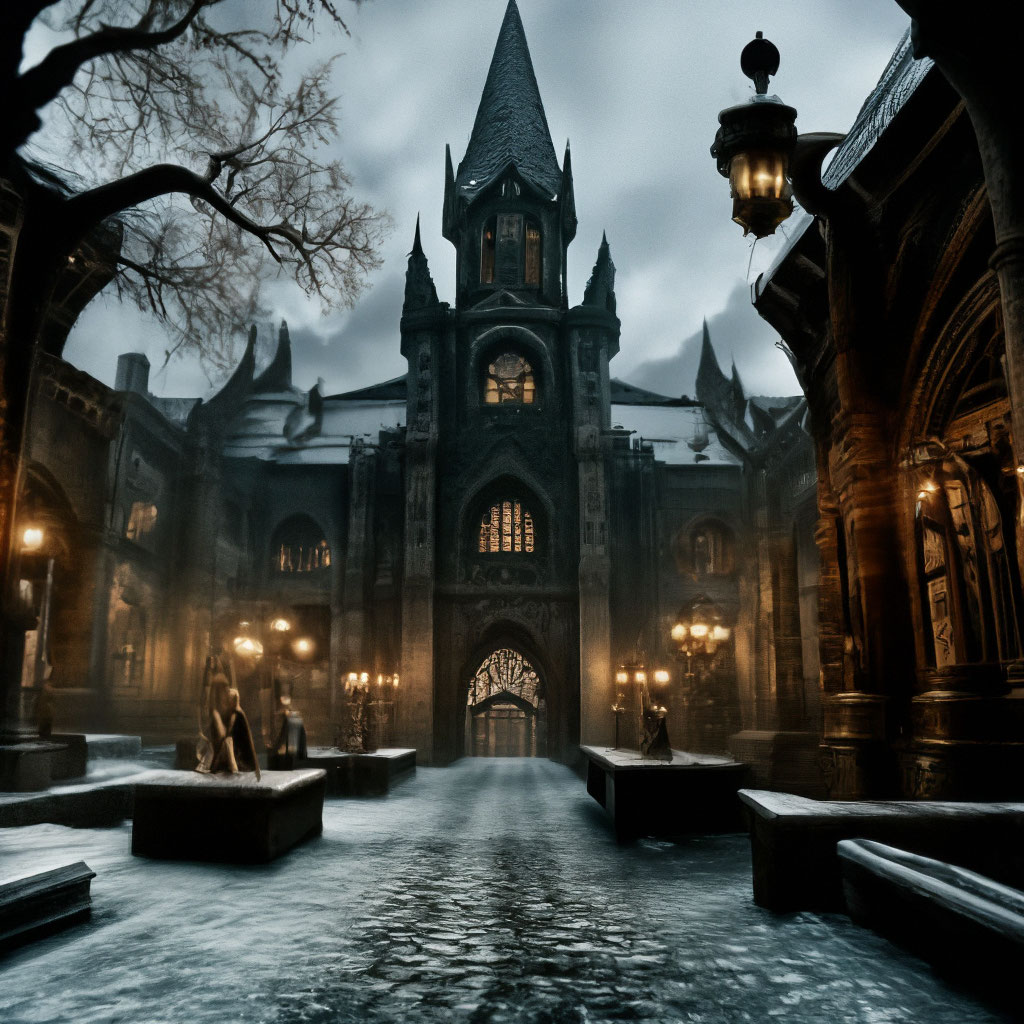 "Skyrim The College of Wizards of Winterhold." — image created in Shedevrum