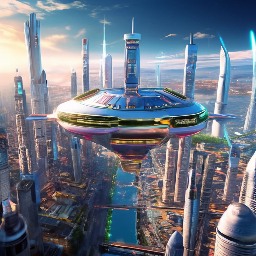 "Super super city 3000 from the future that flies in the air" — image ...