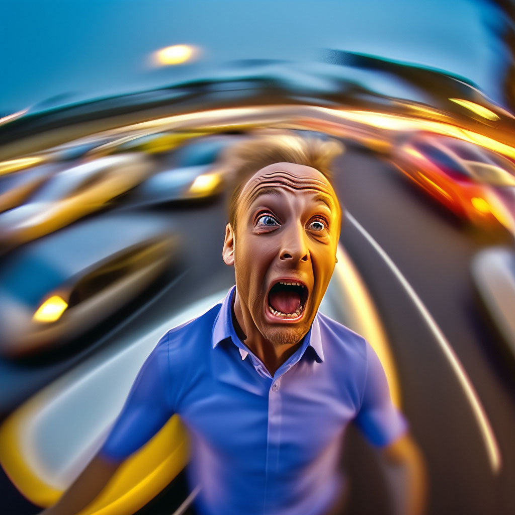 "The adventures of your nerves in a traffic jam twirl funny head ...