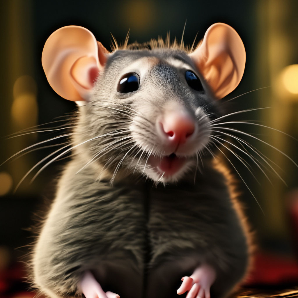 "You're a rat the rat sits with a satisfied look and smiles slyly ...