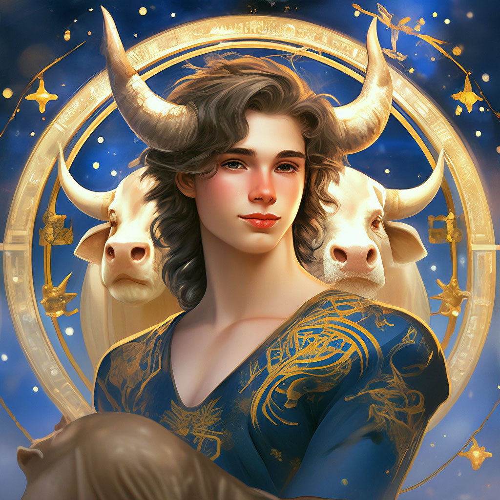 "Zodiac sign taurus in the form of a beautiful young man" — image ...
