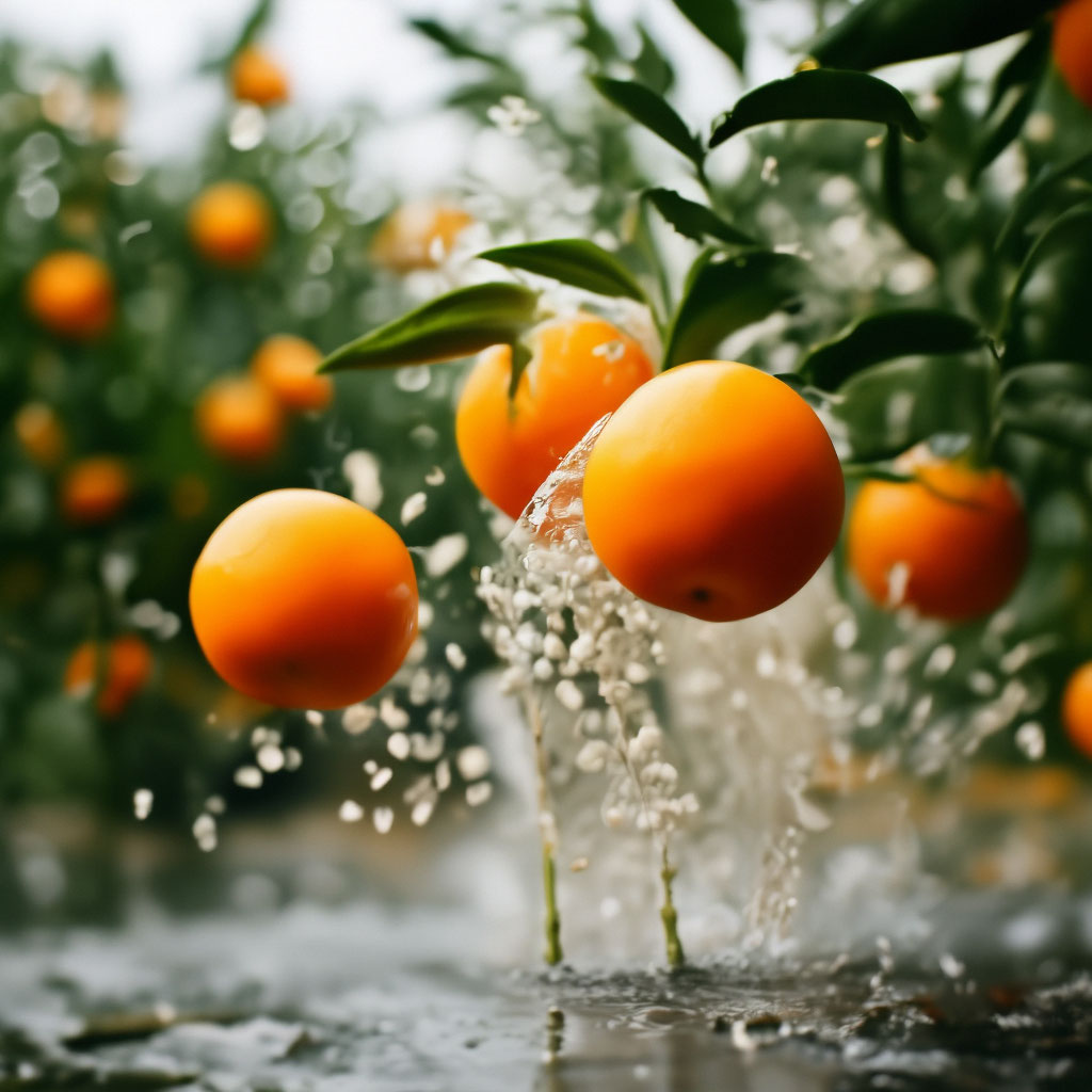 "Tangerine trees" — image created in Shedevrum
