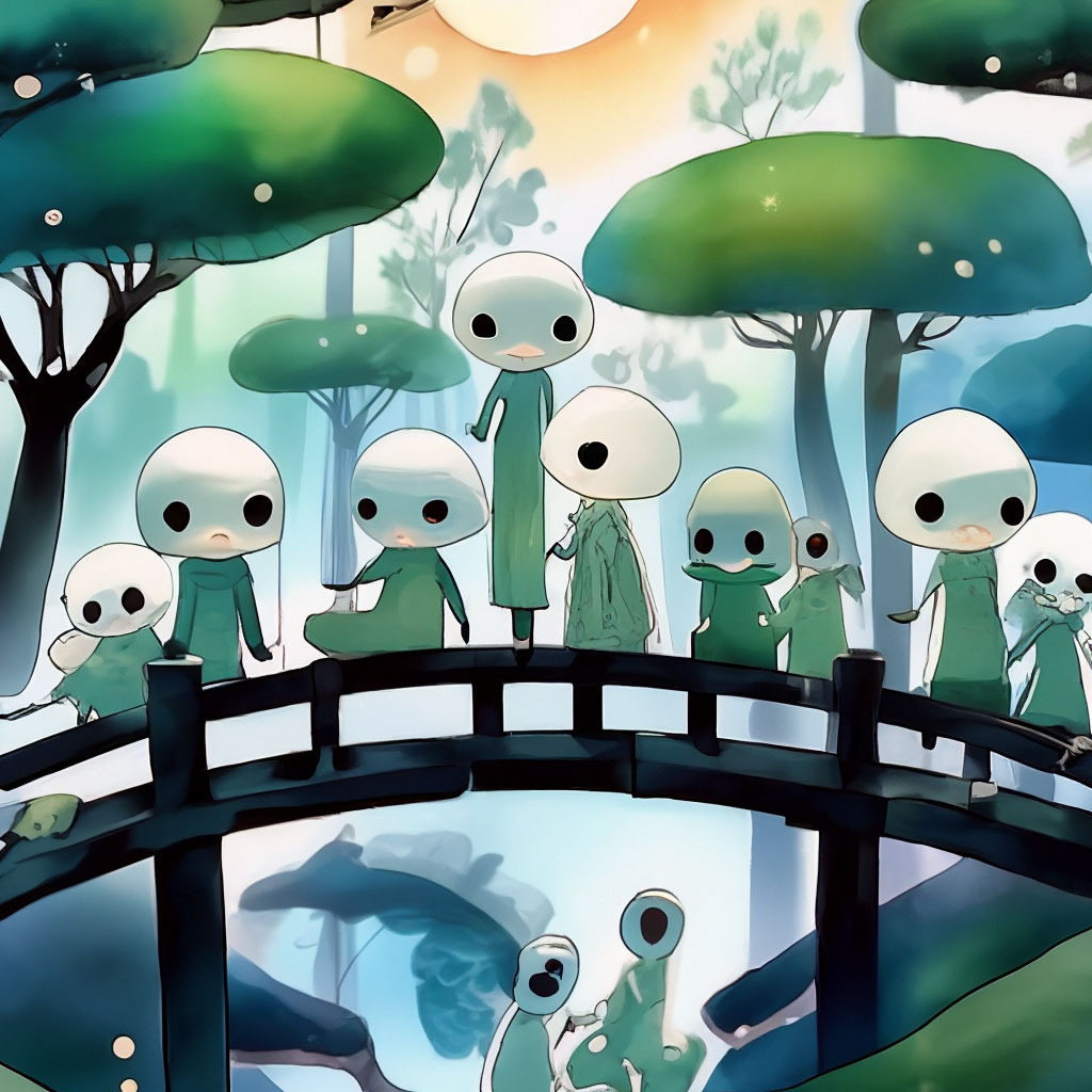 "Japanese garden... Kodama Forest Spirits (コダマ) - spirits of trees - a ...