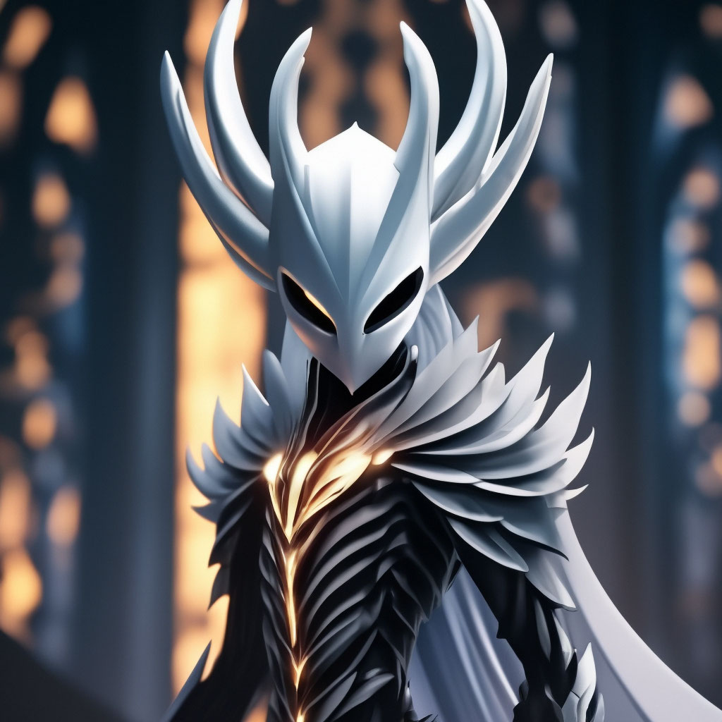 "Pure vessel from Hollow Knight, aesthetically pleasing, subdued ...