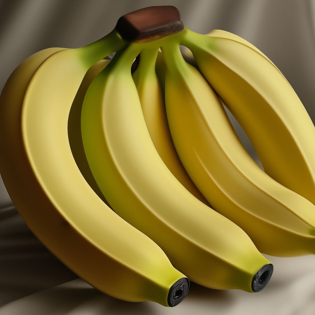 "Wet pastel volume 3d bunch of bananas delicious very detailed ...