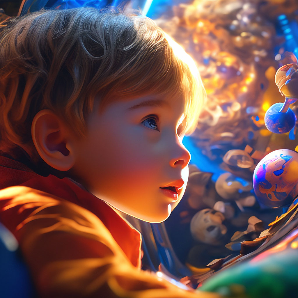"Hyperdetalized art, the world through the eyes of a child, deep ...