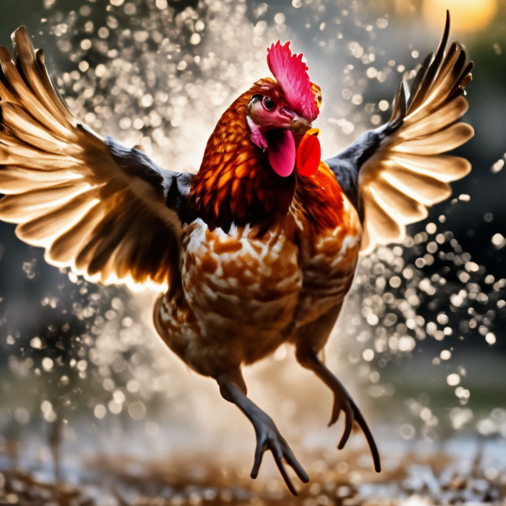 "World Chicken Day" — image created in Shedevrum