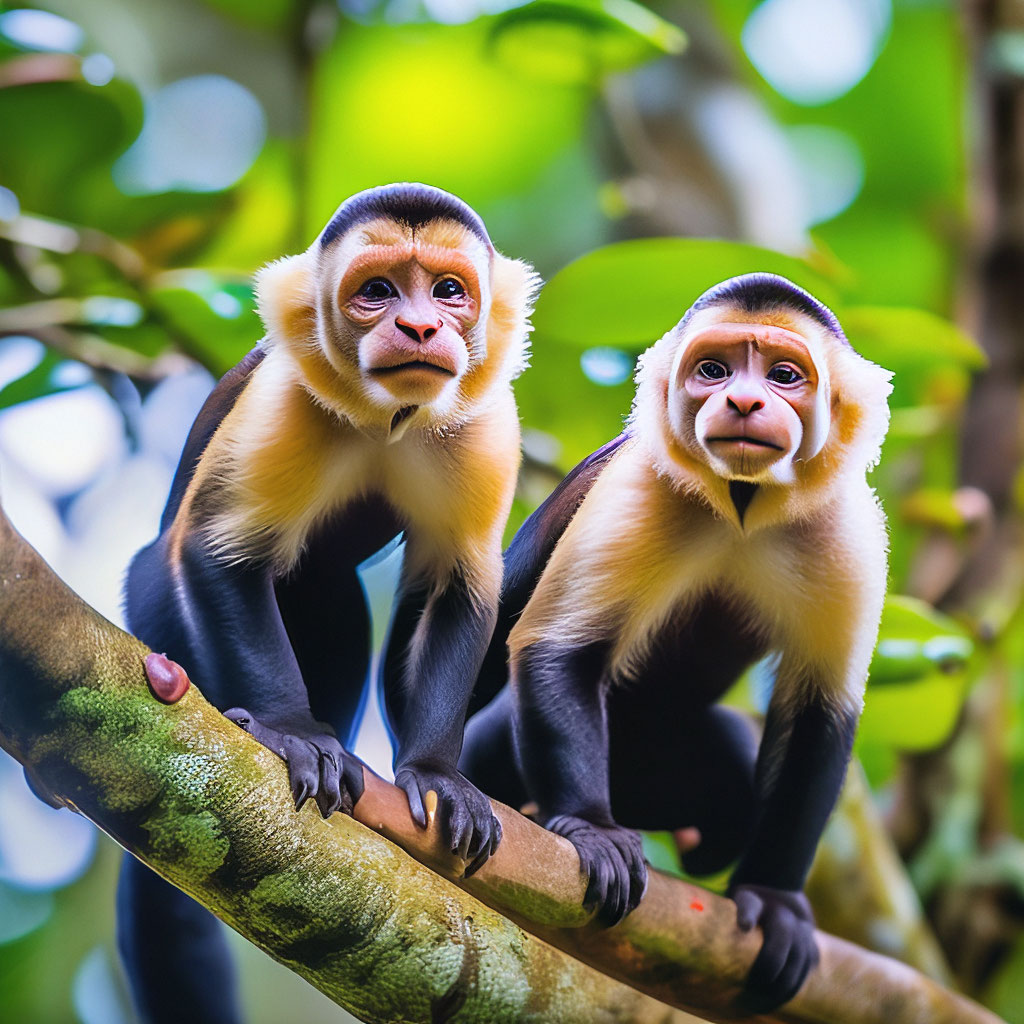 "Capuchin monkeys" — image created in Shedevrum