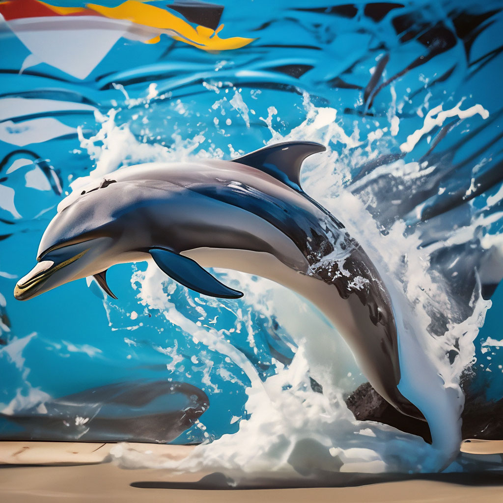 "Graffiti on the wall, dolphin, beautiful, aesthetically pleasing ...