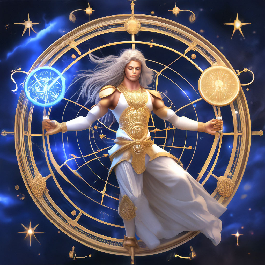 "Zodiac sign Libra in human male form" — image created in Shedevrum