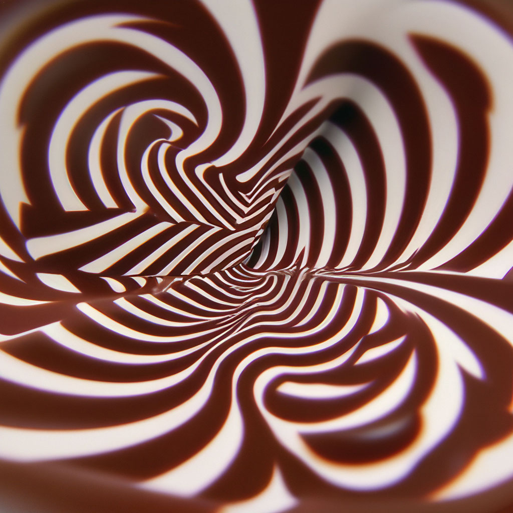 "Chocolate illusion optical hypnotic twisted" — image created in Shedevrum