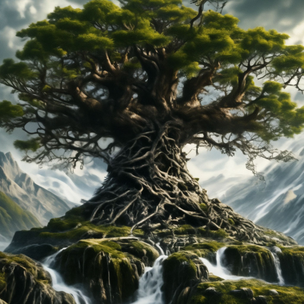 "Yggdrasil World Tree" — image created in Shedevrum