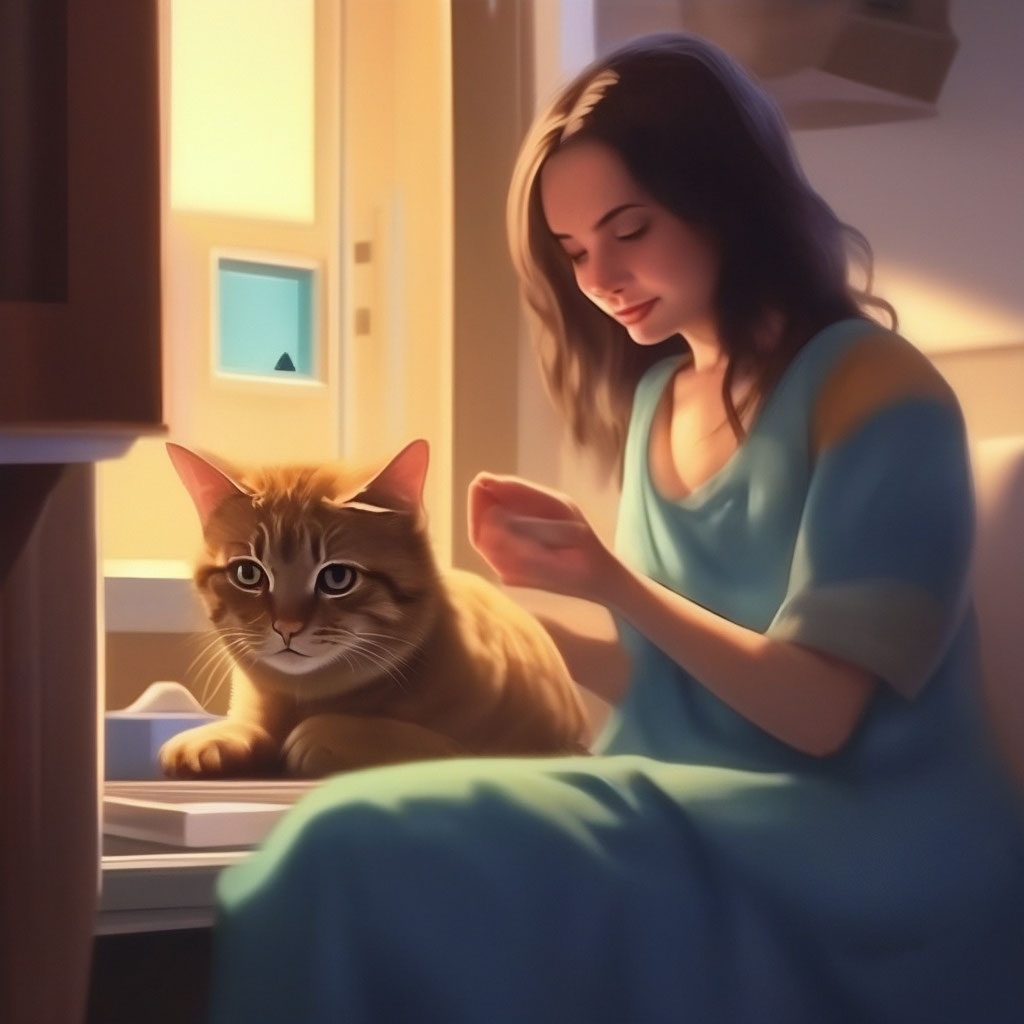"Slava Se: My cat is afraid of losing me. We go to the kitchen and back ...