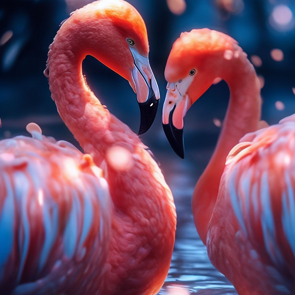 "Flamingos are very close.watercolor painting on the water.mascara ...