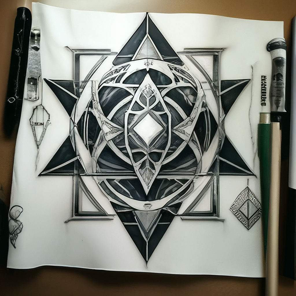 "Protos starcraft, tattoo sketches, geometry mysticism, tattoos, on a ...