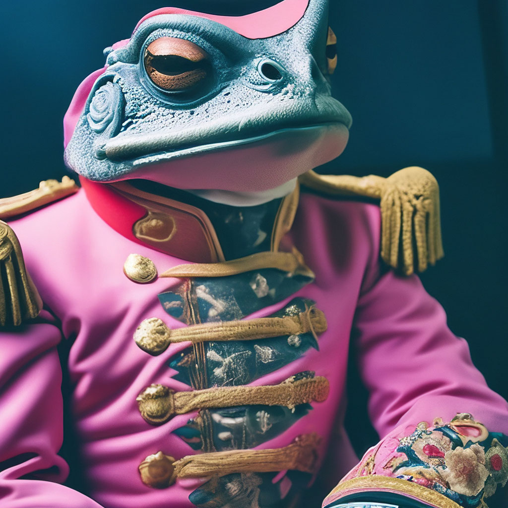 "Toad in the uniform of the Russian Empire" — image created in Shedevrum