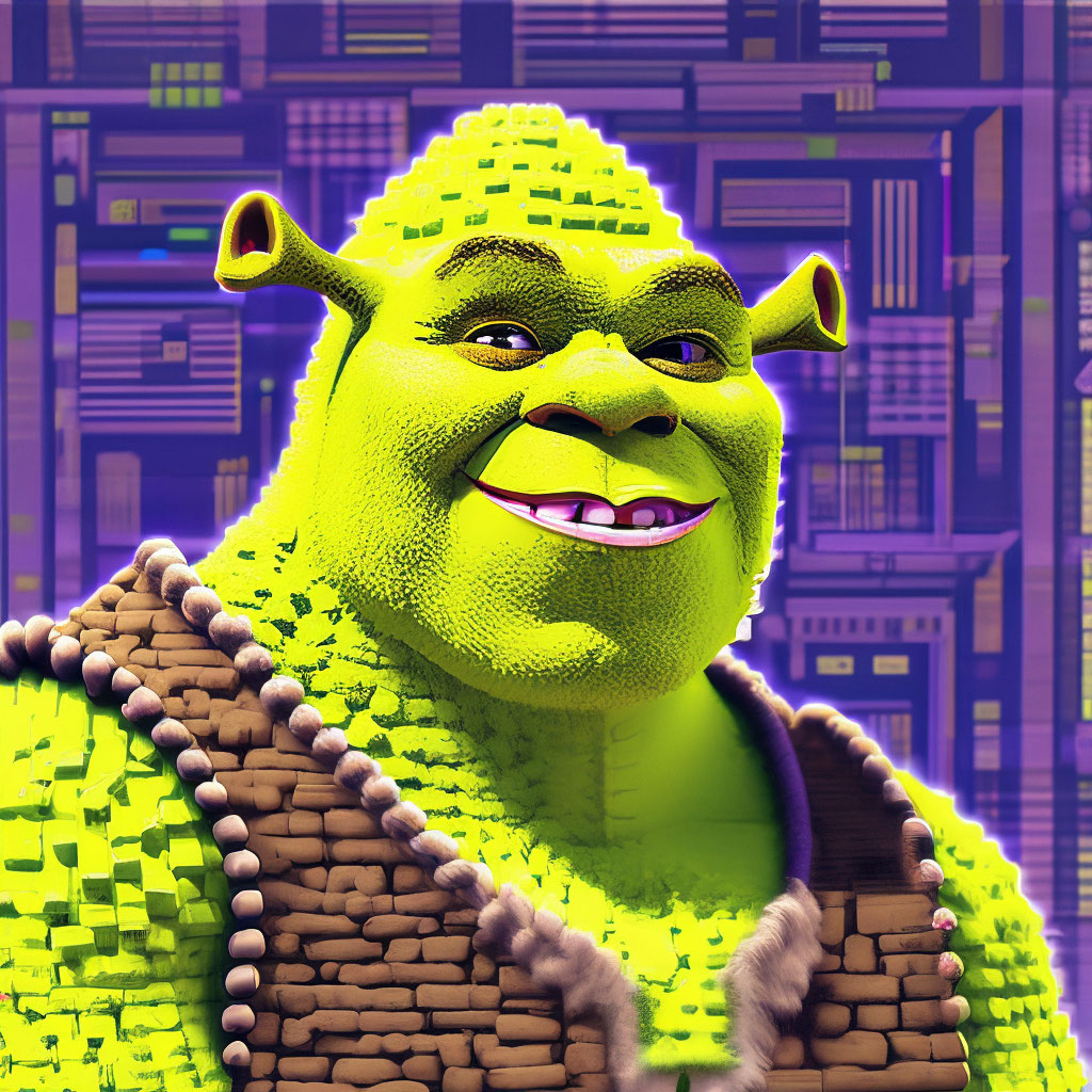 "Shrek HIMSELF BADIE VANCE" — image created in Shedevrum