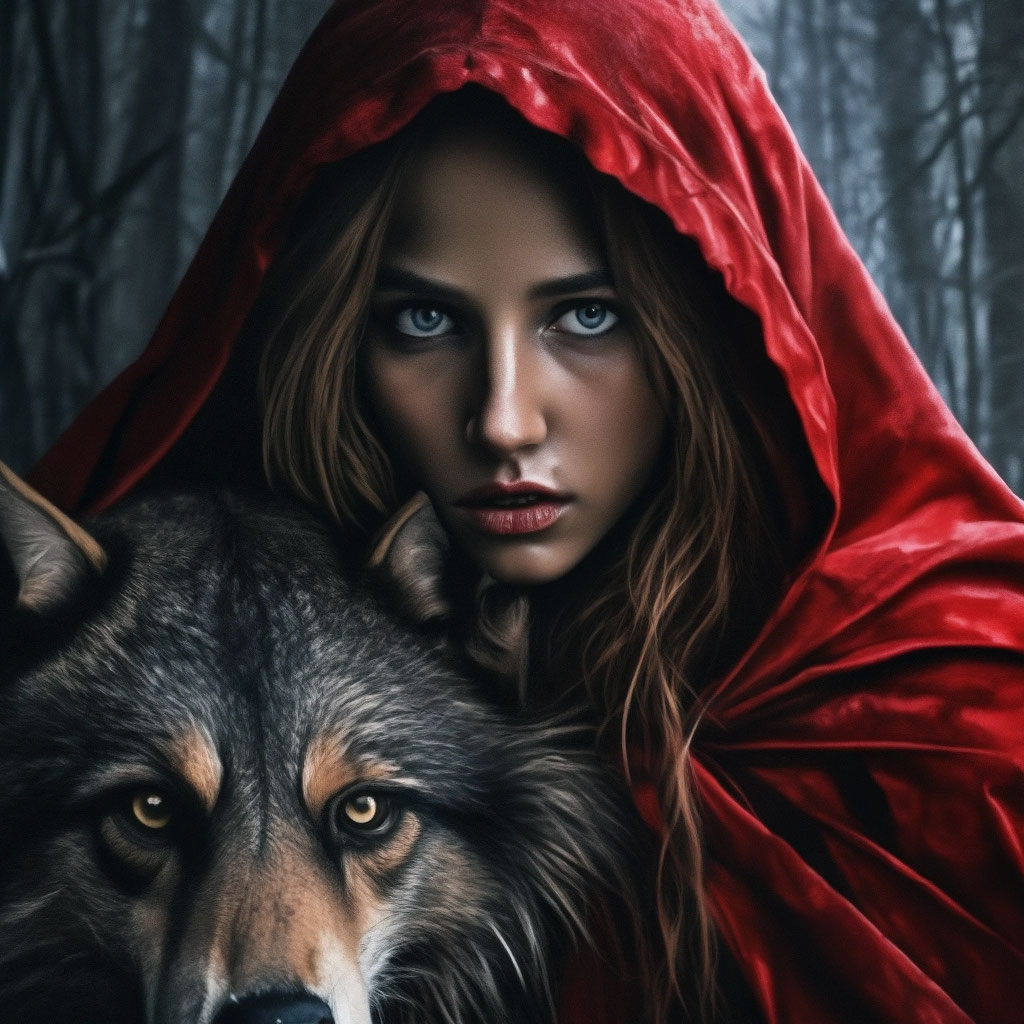 "Little Red Riding Hood, horror, art, Crayon drawing, Color ...