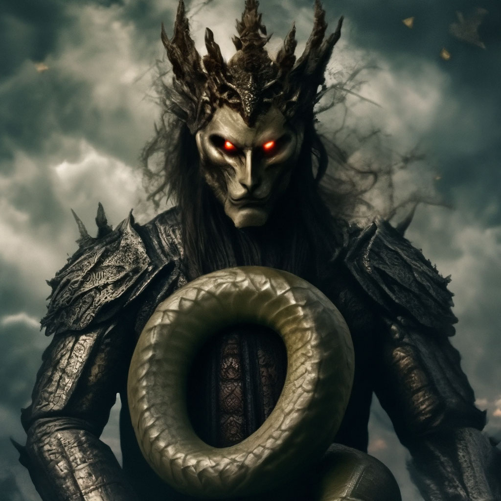 "The serpent is the king of hell" — image created in Shedevrum