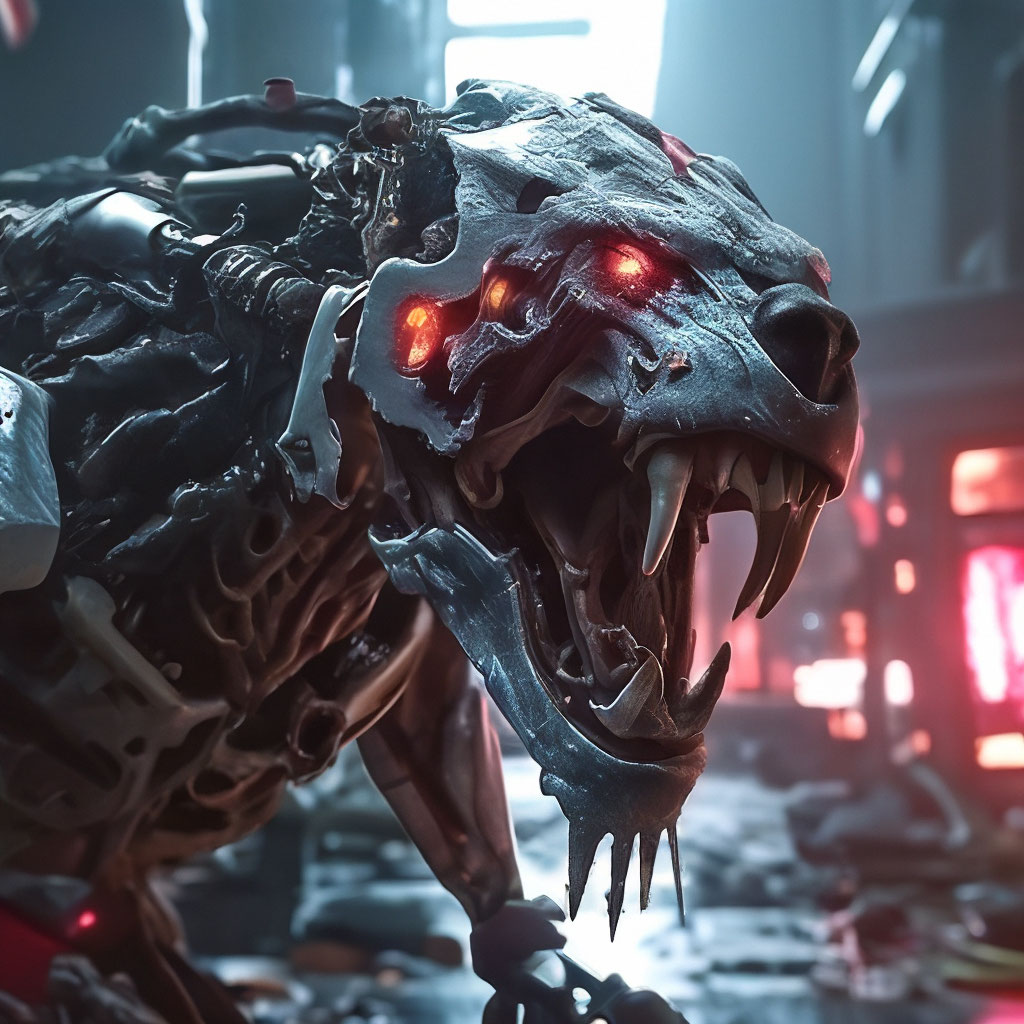 "Cybernetics, zombies, pestilence, dystopia, sharp teeth, 4k, high ...