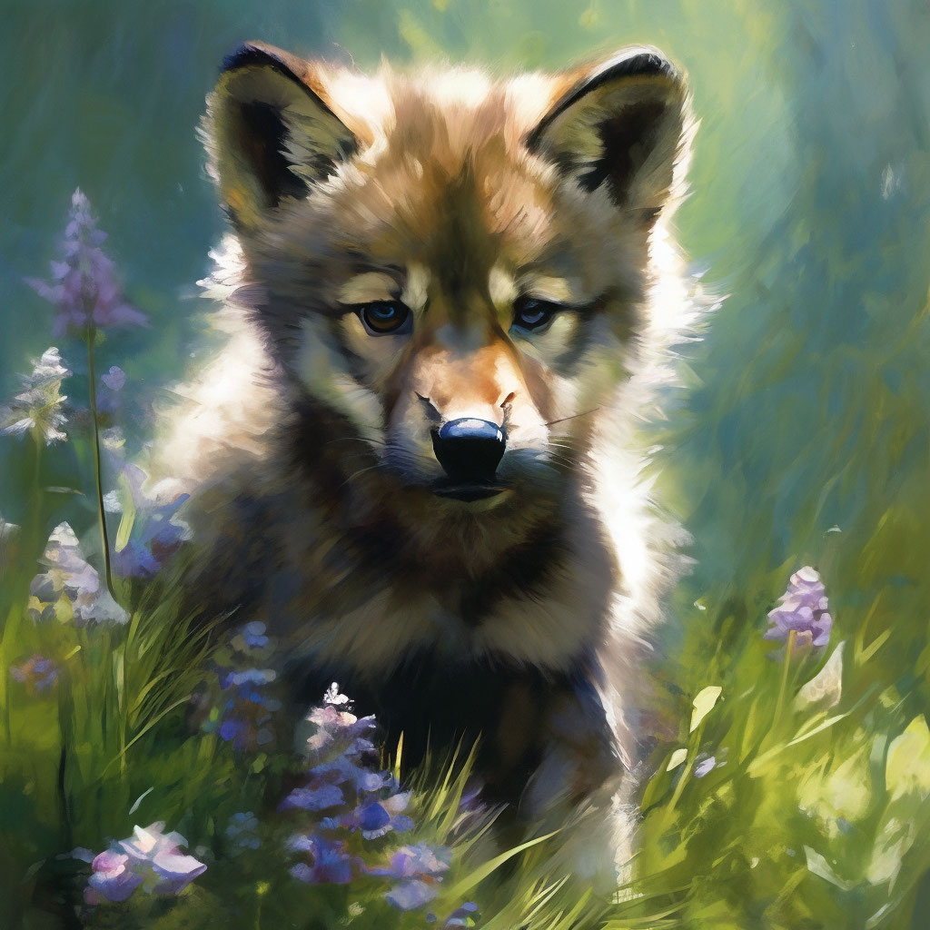 "The wolf cub" — image created in Shedevrum