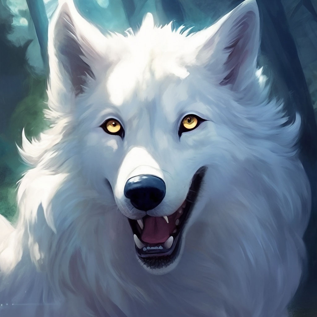 "🐺 Beautiful and funny bug-eyed and creepy white wolf, 64k, beautiful ...